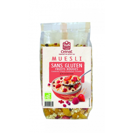 Muesli frutos rojos 375gr bio s/g celnat