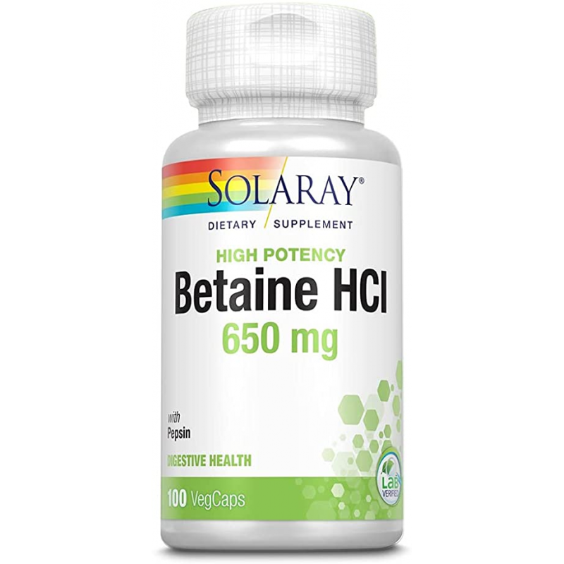 Hcl pepsin(betaina)100 solaray
