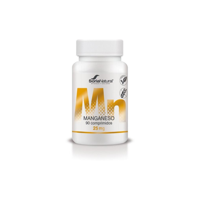Manganeso 25mg 90comp soria natural